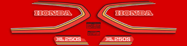Honda XL250S Complete Decal Set