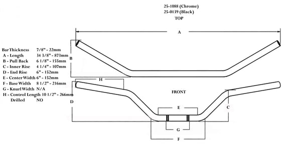 Black Street Tracker Style Handlebar